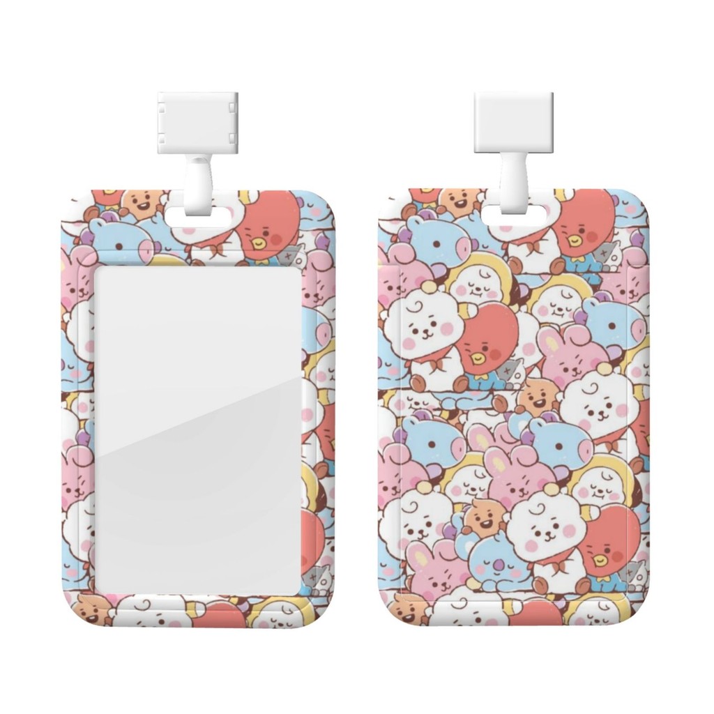 BT21 ID Card Badge Holder Lanyard personalize Card Case Name Tag ...