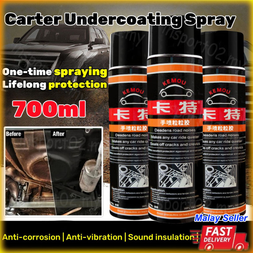 8 Bottles 700ml Anti Rust Spray Rubberized Undercoating Black Aerosol ...