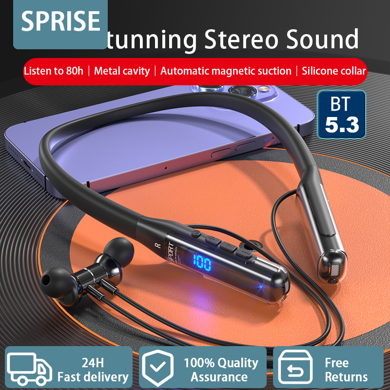SPRISE BT125 Wireless Earphone Bluetooth Headphone HiFi ENC Headset ...
