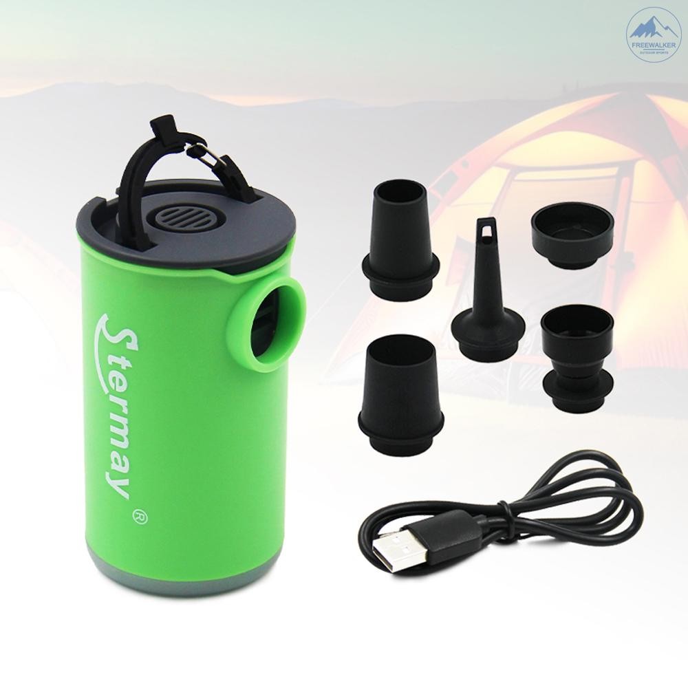 STERMAY Airbed Inflation Pool Pump With Nozzles Led Inflation Pump ...