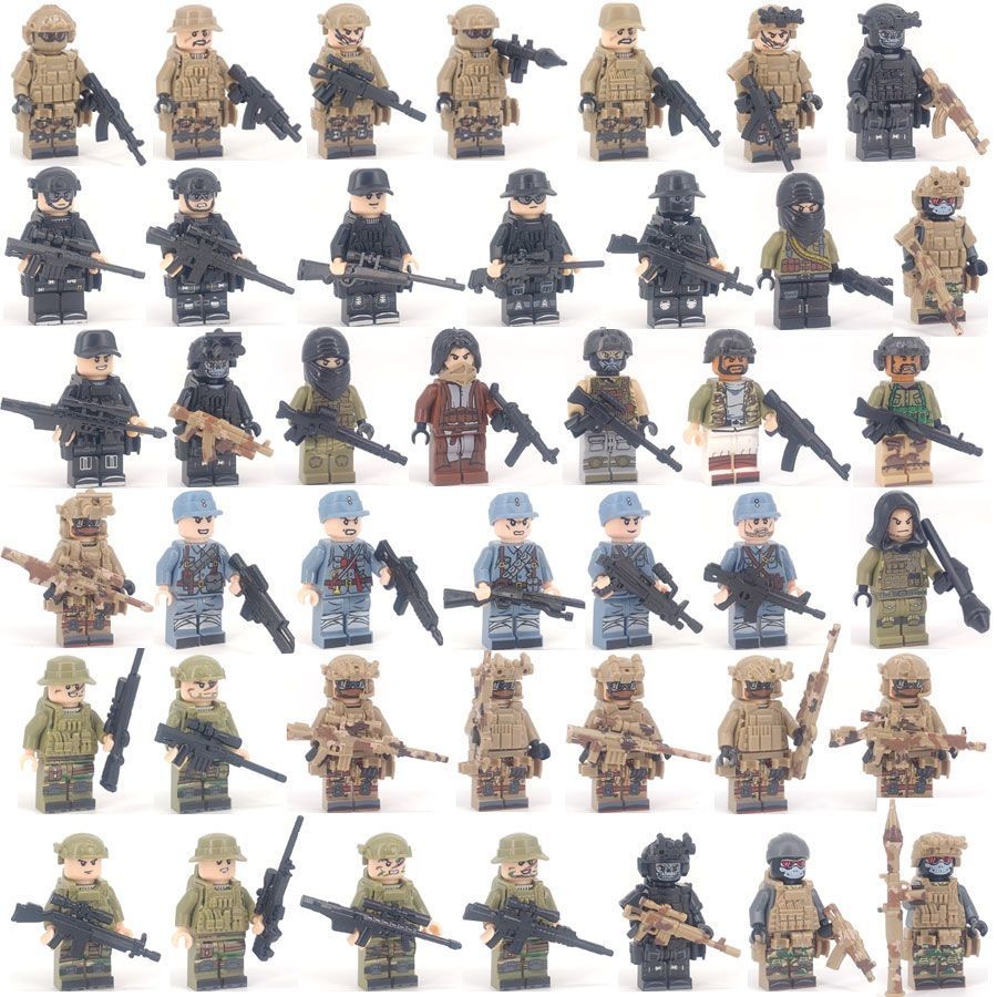 Compatible Lego Minifigure Set Building Blocks Special Forces SWAT ...