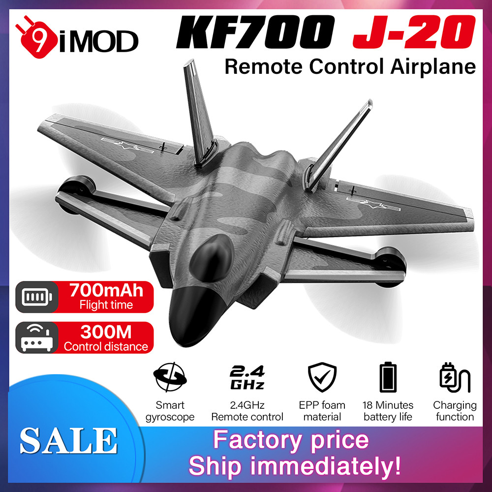 9IMOD KF700 J-20 RC Glider Plane 2.4G 6CH EPP Foam Built in Gyro for Beginner Kids Gift | Shopee ...