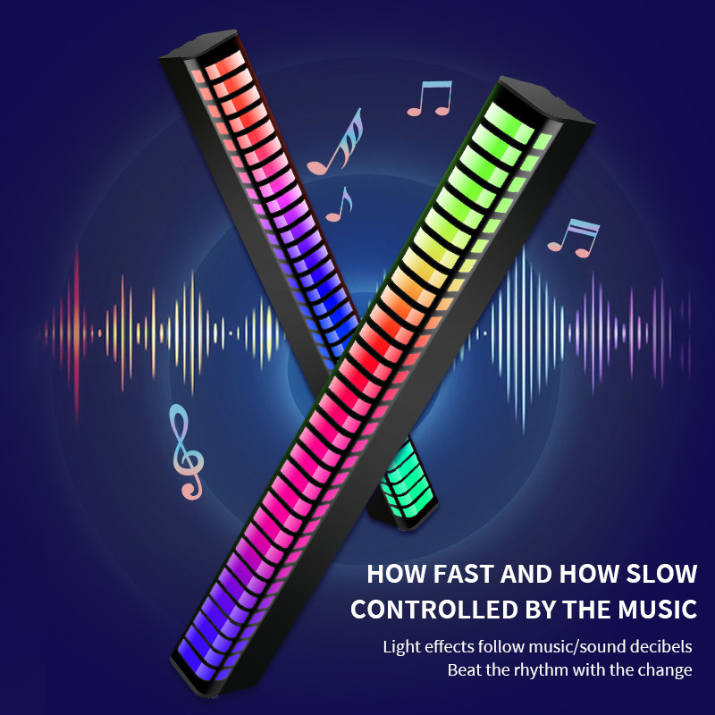 RGB Music Sound Control LED Ambient Light App Control Air Outlet ...