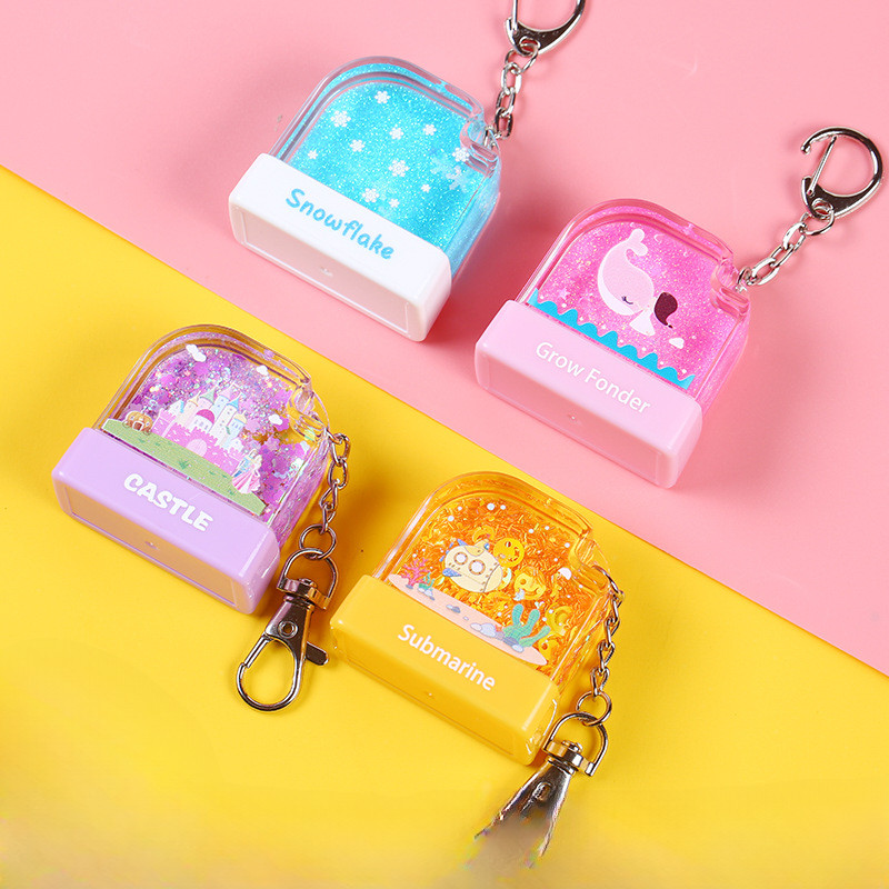 Name Custom stamp/ Cute Pattern Floating quicksand Children's stamp ...