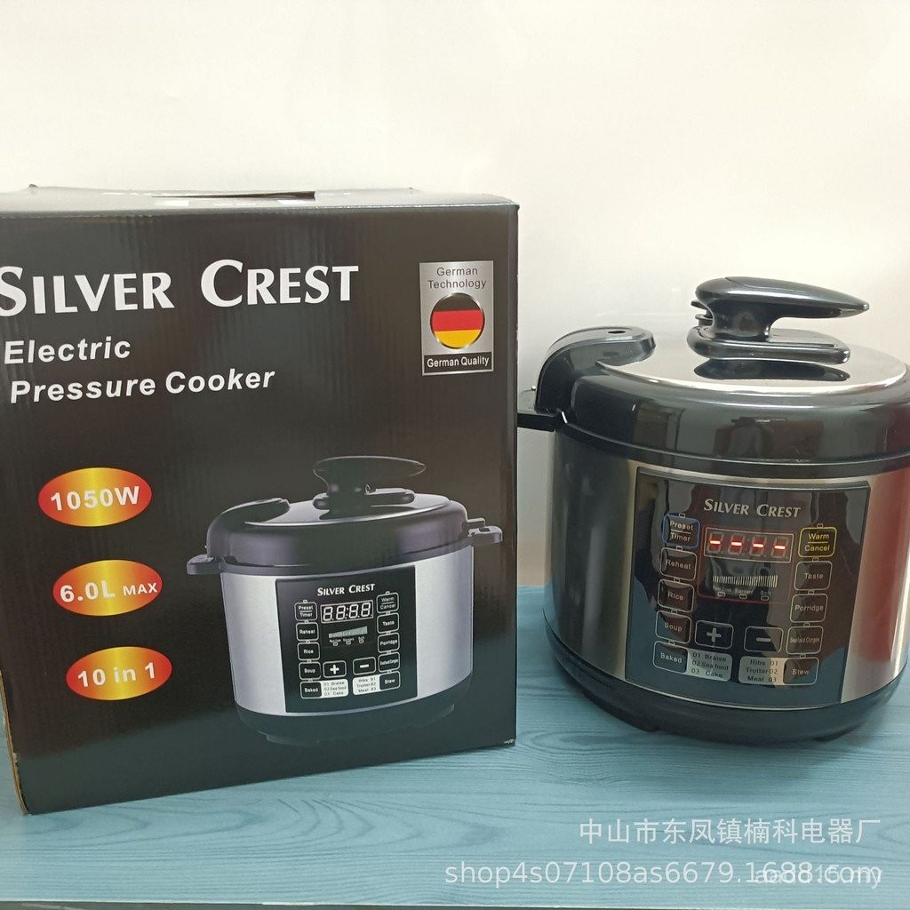 SILVER CREST- Pressure cooker 6L periuk tekanan elektrik Inggeris ...