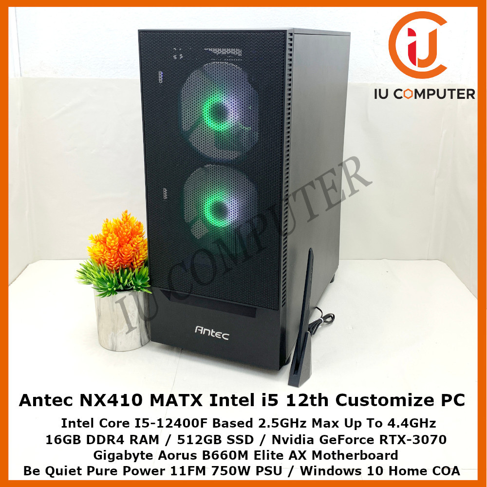 ANTEC NX410 MATX CUSTOMIZE GAMING INTEL CORE I5-12400F 16GB RAM 512GB ...