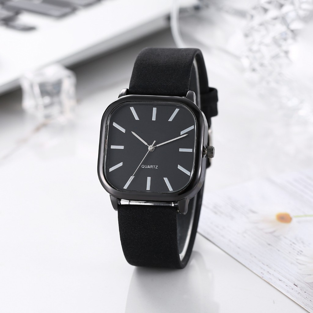 New Square Scale Watch Ladies Fashion Quartz Frosted Watch | Shopee ...