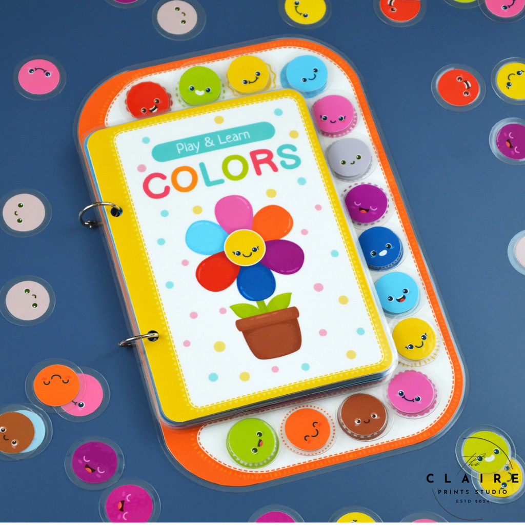 IR -Color Matching Busy Book, Kids Activity, Colour Sorting Game for ...