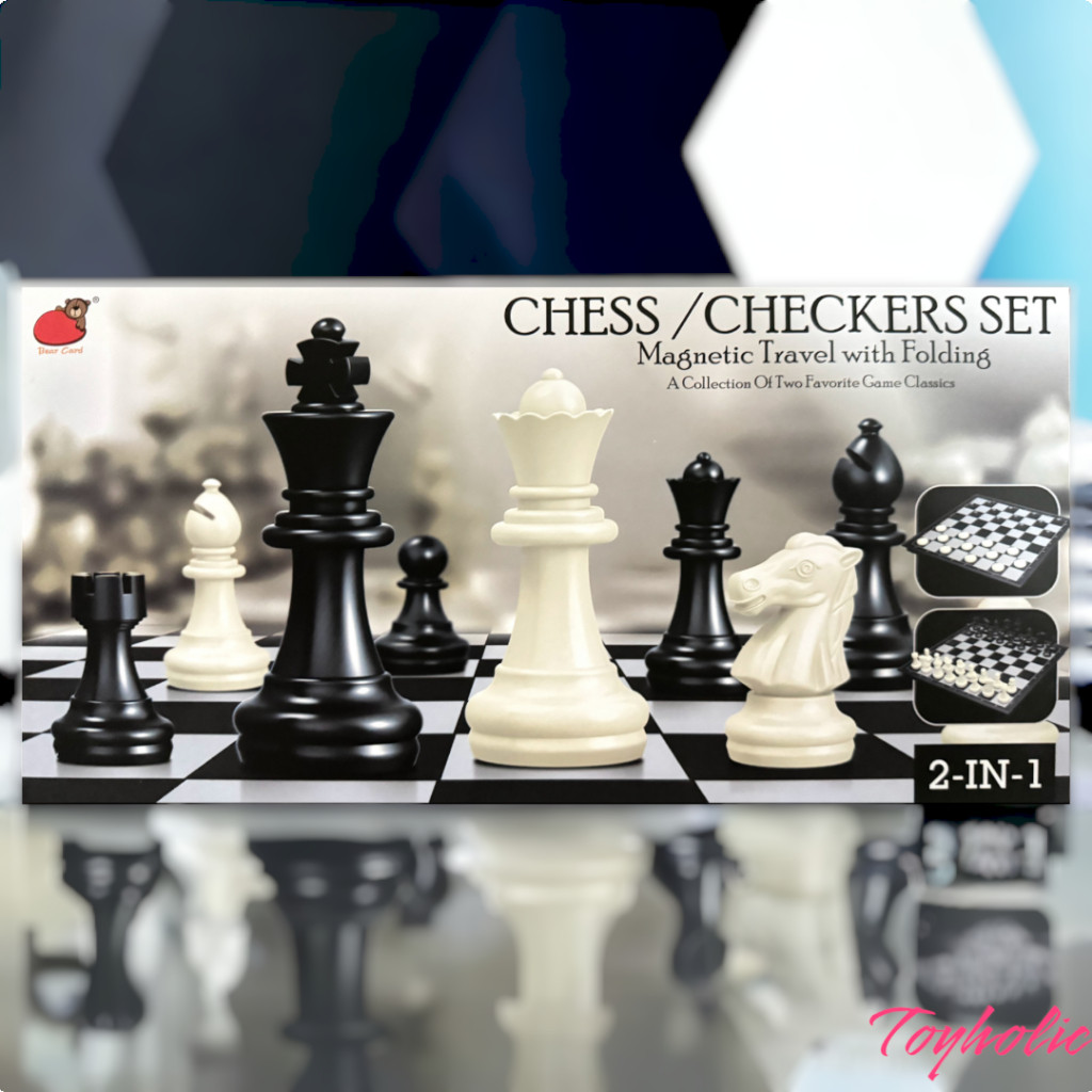 High-quality 2-in-1 chess set, 32x32cm magnetic chess and checkers to ...