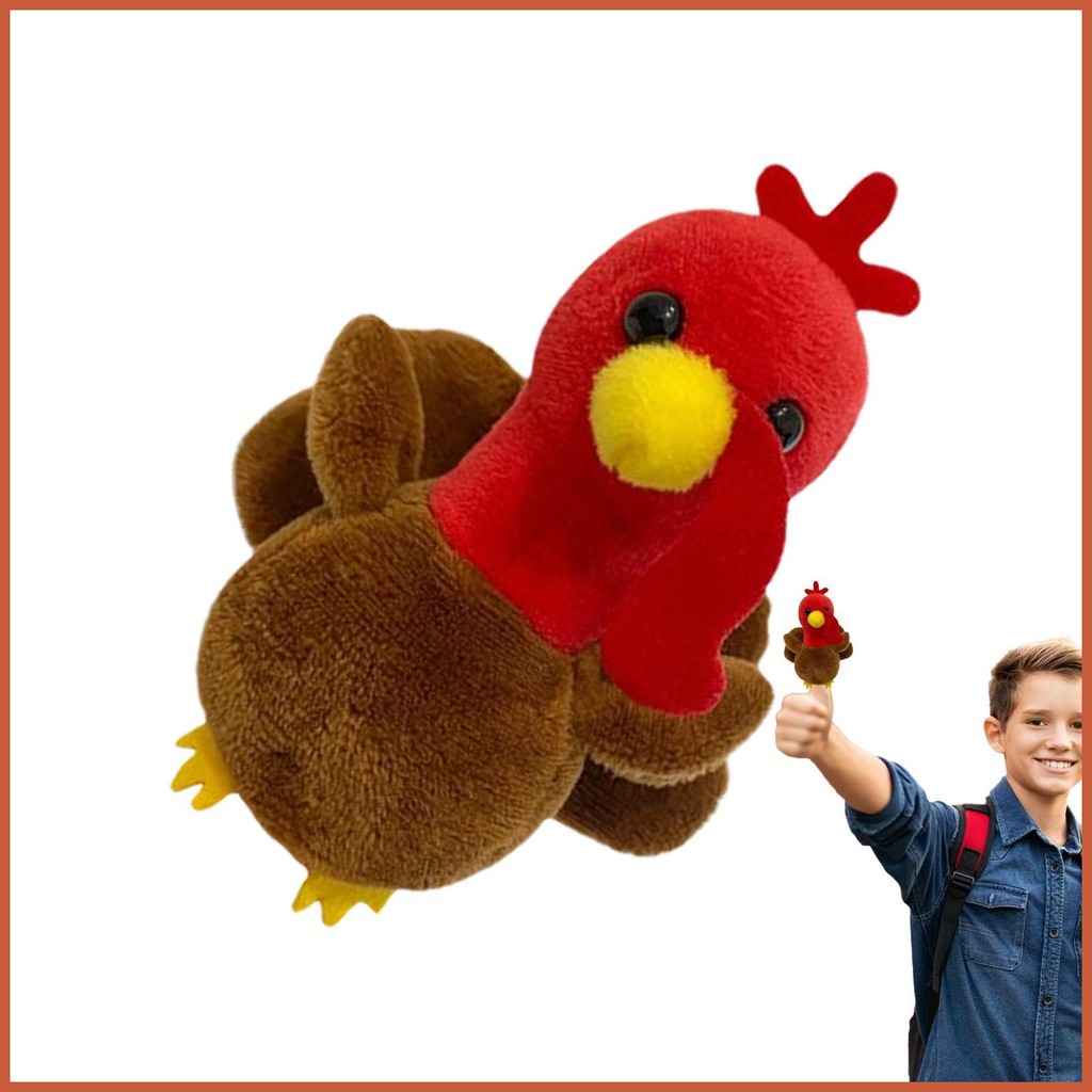 Plush Finger Puppets Soft Turkey Hands Finger Puppets Game Interactive ...