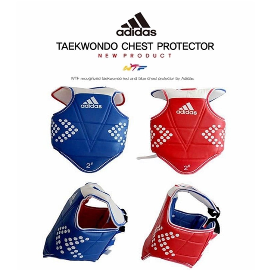 Adidas Taekwondo Karate Silat Body Protector Vest Sparring Reversible ...