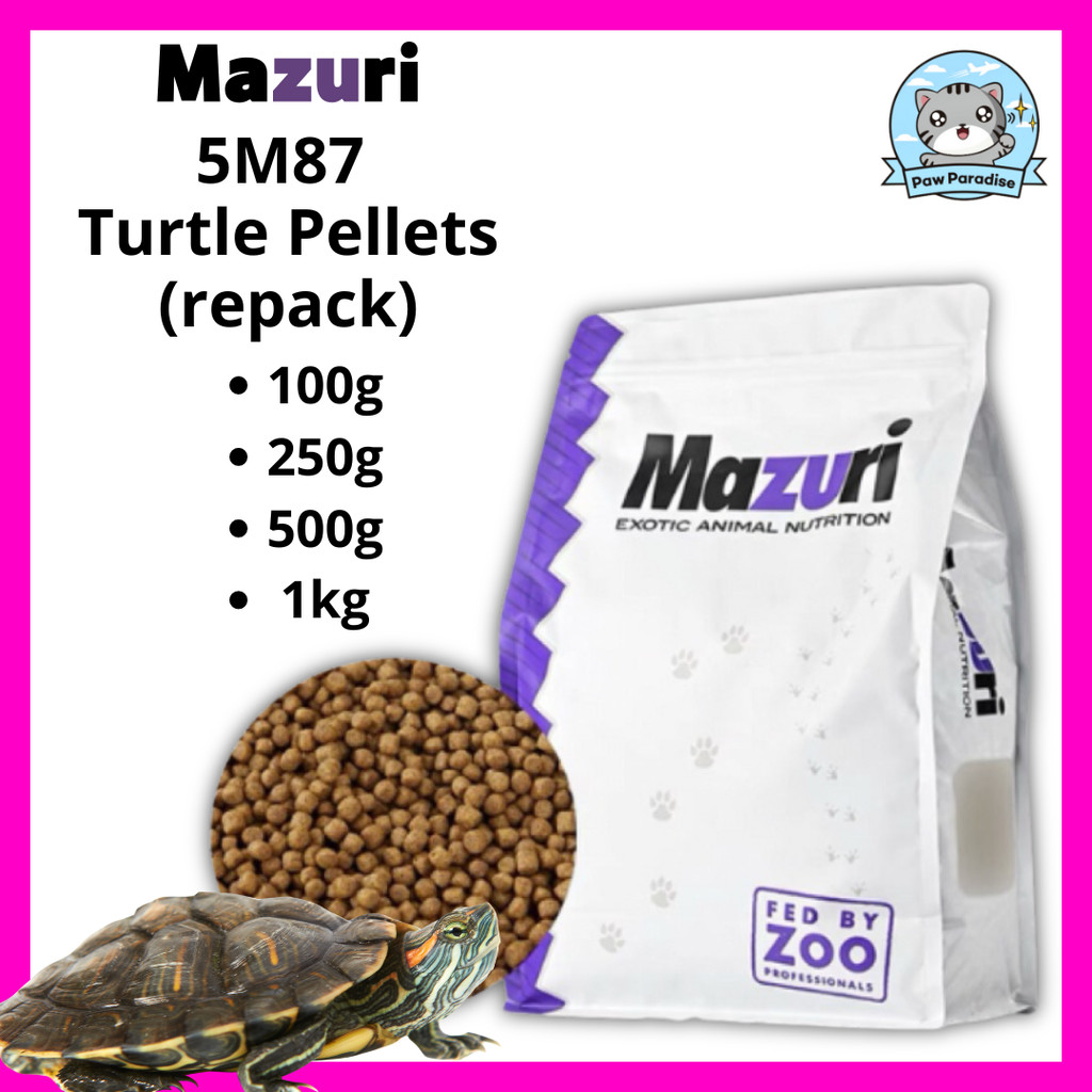 MAZURI 5M87 Turtle Pellets Food Repack Mazuri 1kg 马祖瑞 5M87 水龟粮 Makanan ...