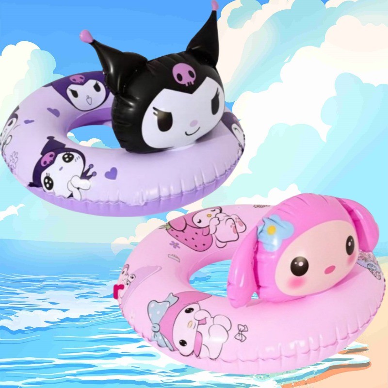 Sanrio Kawaii Children Kuromi Swimming Circle My Melody Cartoon Cute ...