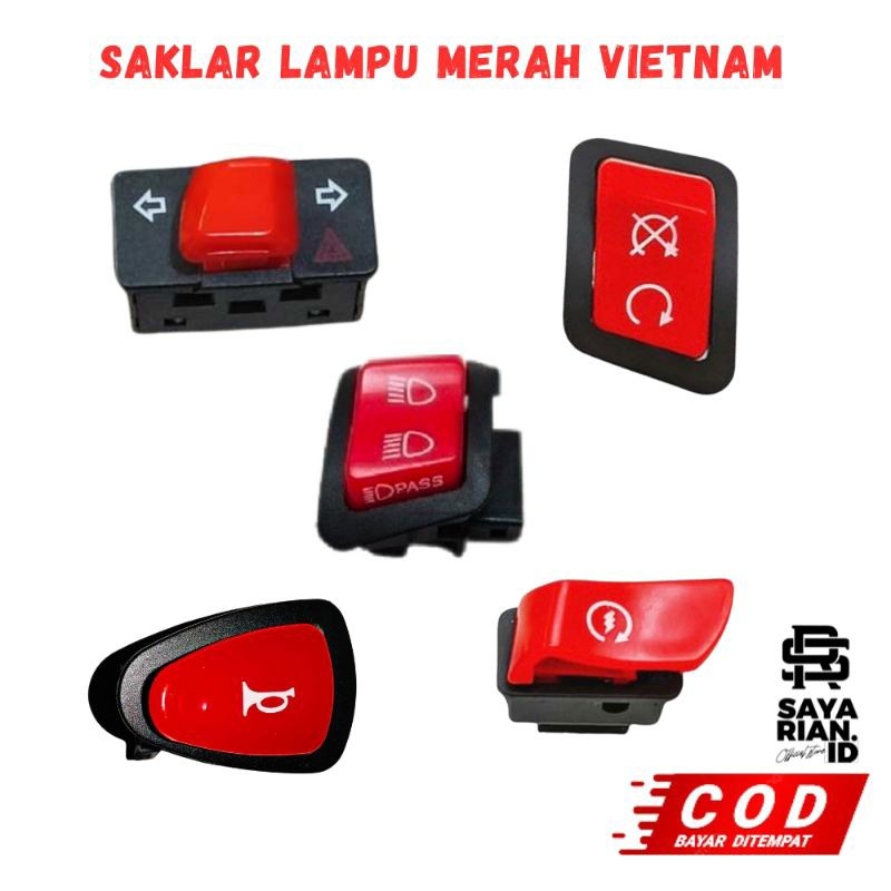 MERAH Motorcycle Light Switch 3 Modes Vietnam Pass Beam and Sen Hazard ...
