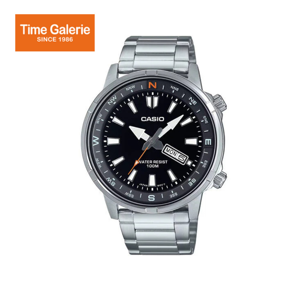 Casio Men's Analog Watch MTD-130D-1A4VDF Silver Stainless Steel Strap ...