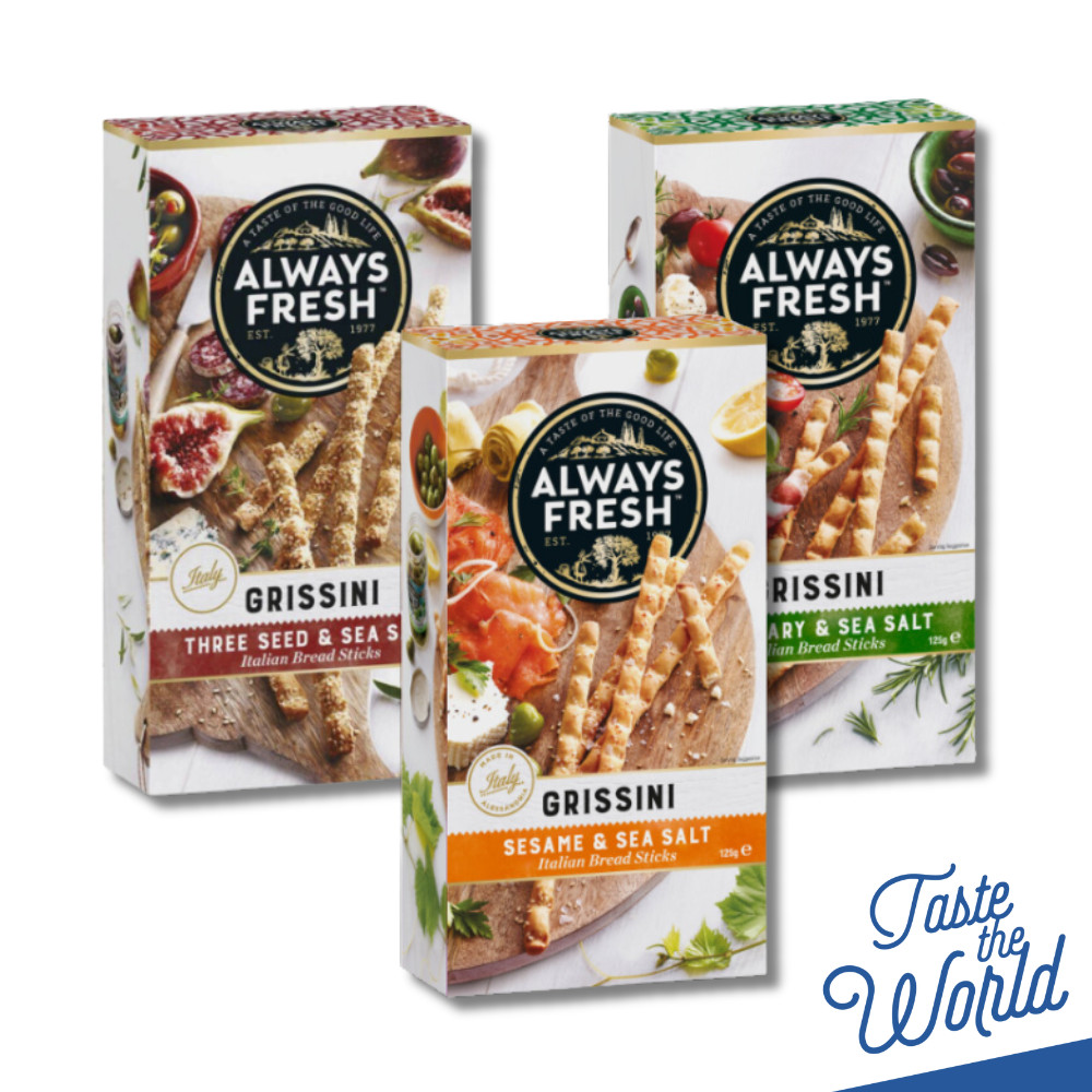 ALWAYS FRESH GRISSINI ITALIAN BREADSTICKS 125G | Shopee Malaysia