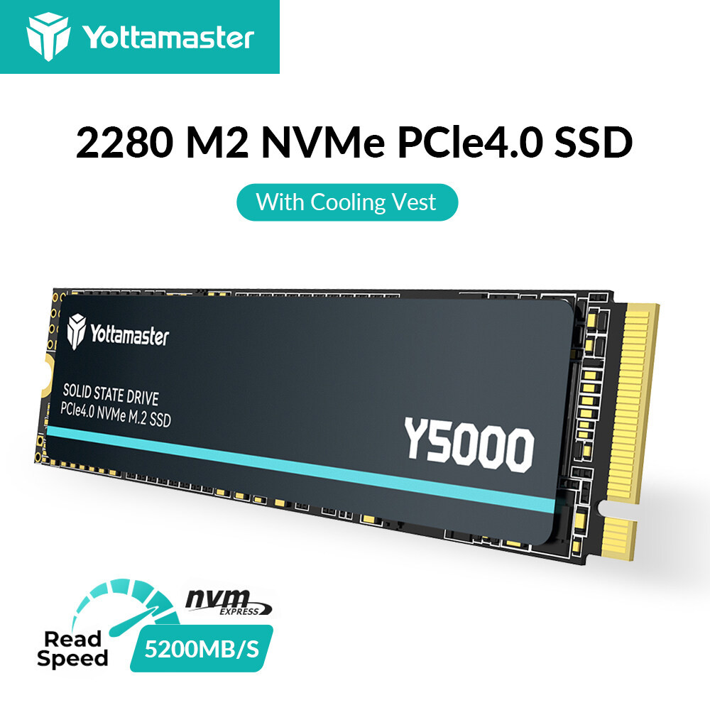 Yottamaster M.2 NVMe SSD PCIe 4.0 NVMe 2280mm Internal Solid State ...