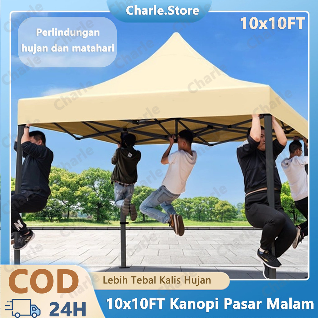 Khemah 10x10 Kaki Kanopi Lipat Tugas Berat Night Market Niaga Kanopi ...