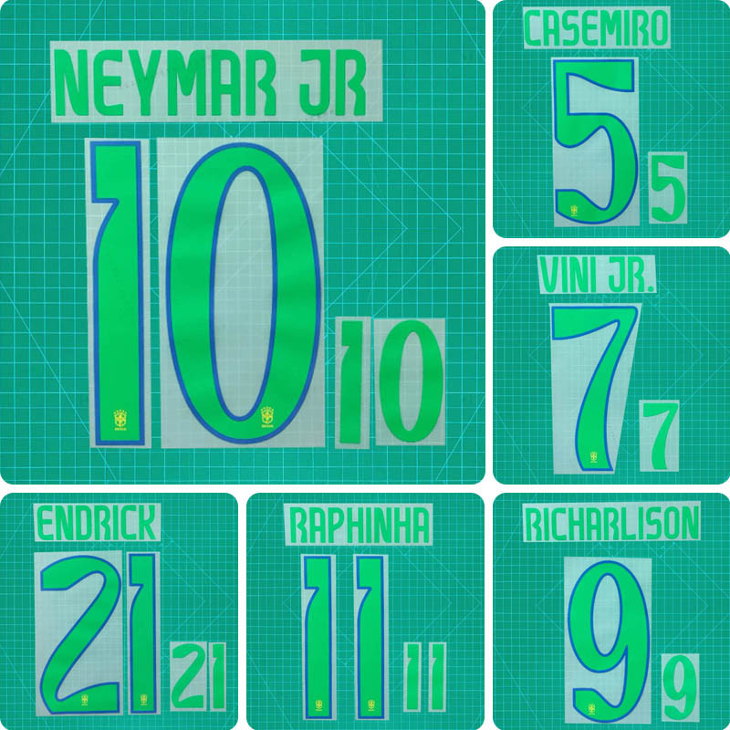 Football Idol Numbers 2024-25 Brazil Home NEYMAR JR Football Numbers ...