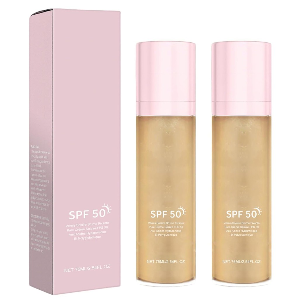 Elaria Sheer Setting Mist Sunscreen SPF 50, Kemasan Bercahaya Ringan ...