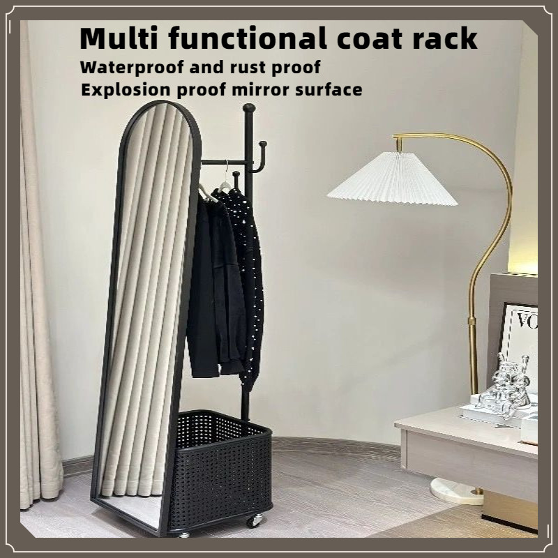 Cream Style Full-Length Mirror Rotating Dressing Mirror Full-Length ...