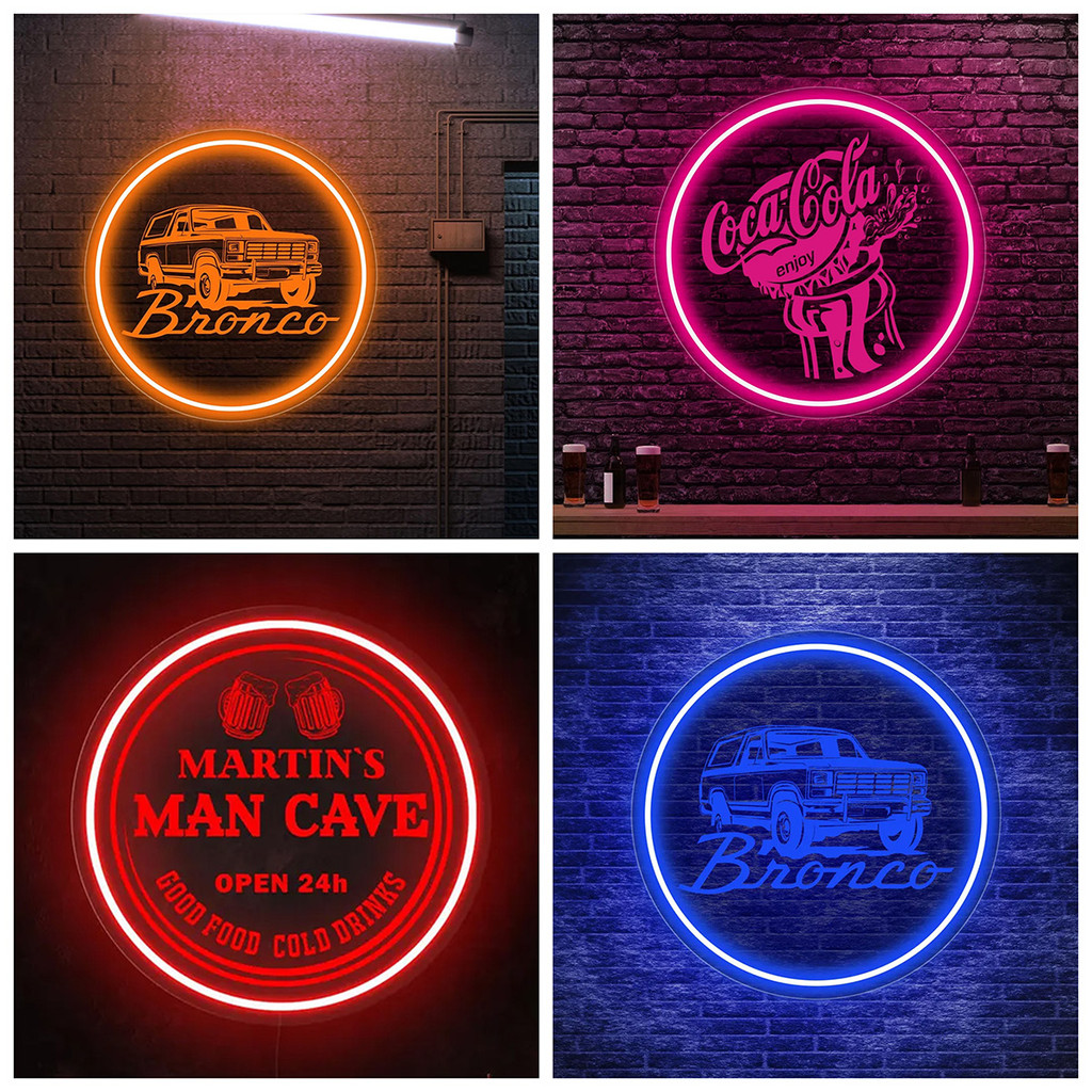 Custom Name / Logo UV Neon Signs Shop Decoration Customised Wedding ...