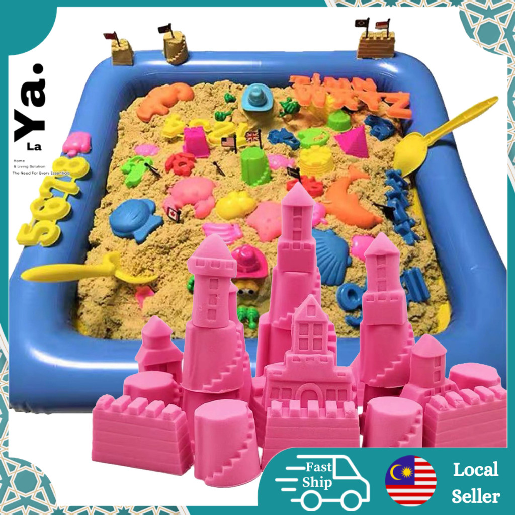 1KG Sand COMBO Set Molding Tools Castle Play Set Slime Tools Play Diy ...