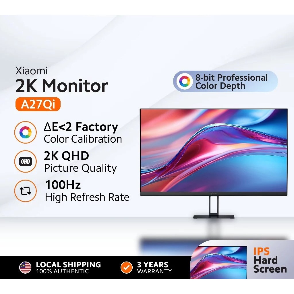 [𝐌𝐘 𝐒𝐞𝐭] Xiaomi 2K Monitor A27Qi | 27" 2K QHD IPS Panel | 100Hz Refresh ...