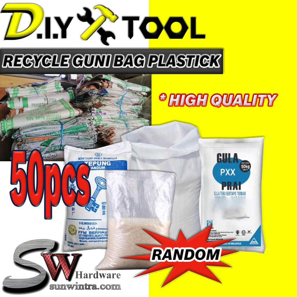 50PCS RECYCLE GUNI BAG PLASTICK,KARUNG PLASTICK BESAR | Shopee Malaysia