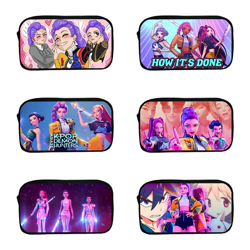 K-Pop Huntrix Pen Bag Huntrix Series Pencil Storage Boxes Student ...