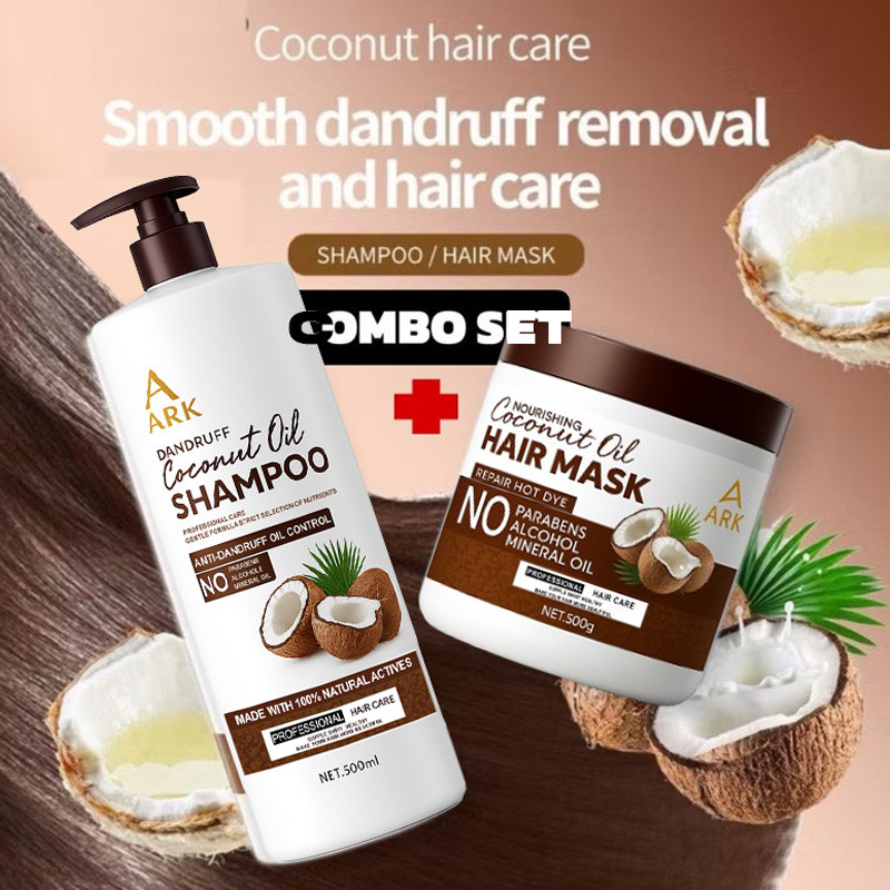 ARK Coconut Shampoo & Hair Mask with Soft and Long-lasting Dandruff ...