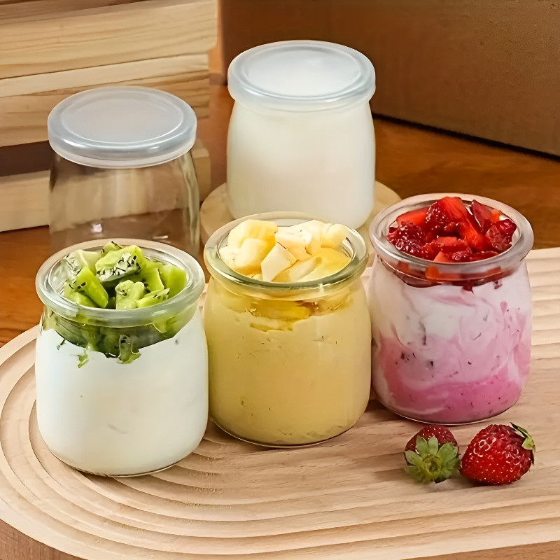 100ml 150ml 200ml Glass Pudding Bottle Mousse Jelly Yogurt Cup ...