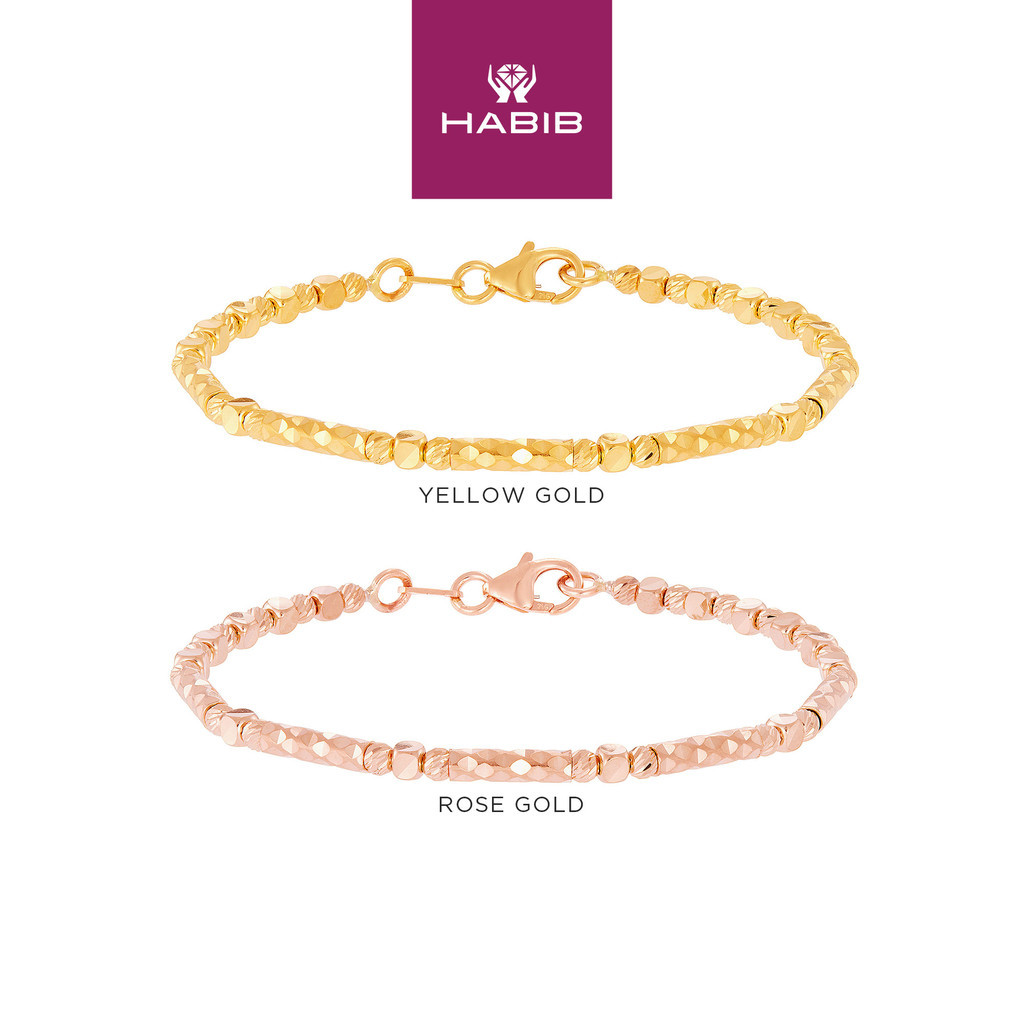 HABIB Oro Italia 916 Yellow and Rose Gold Bangle GB94090525 (22K Gold ...