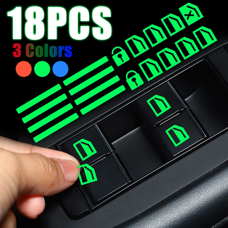 Luminous Automobile Interior Stickers Universal Car Windows Control ...