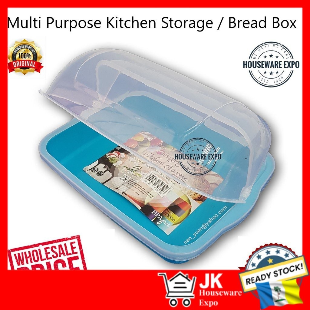 APPLELADY Multi Purpose Kitchen Storage Bread Keeper / Kek Bread Box ...