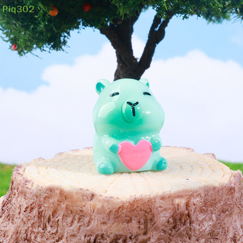 Piq302 1Pc Miniature Capybara Figurines Mini Figures Resin Desk ...