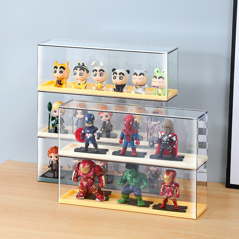 Acrylic Clear Doll Toys Storage Organizer Box Mystery Box Display Stand ...