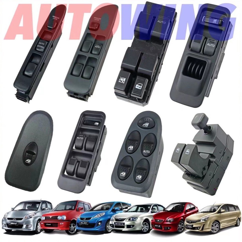 Power Window Switch Side Main Myvi Viva Alza Kenari Kelisa BLM Wira ...