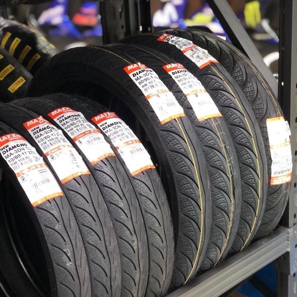 TYRE MAXXIS DIAMOND 3D TUBELESS 17 60/80 70/80 70/90 80/90 TAYAR MOTOR ...