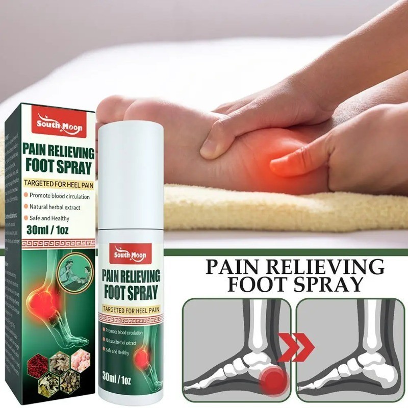 Heel Pain Treatment Spray Achilles Tendonitis Fasciitis Plantar Therapy ...