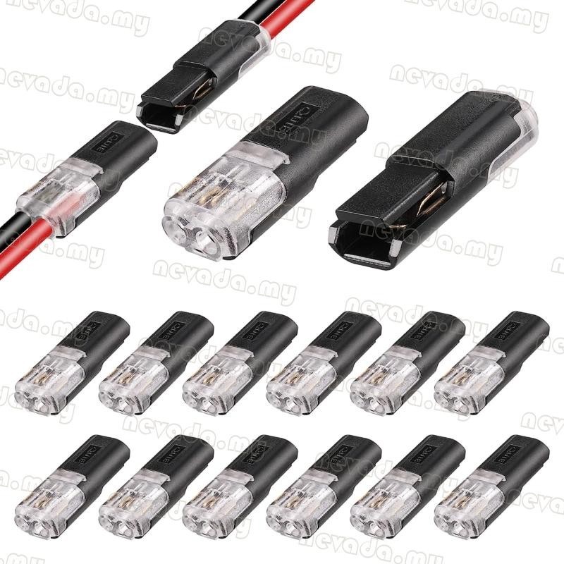 Nevʚ ɞ 24 Pcs 2-Pin Universal Cable Connector Type-H Wire Cable Plug ...