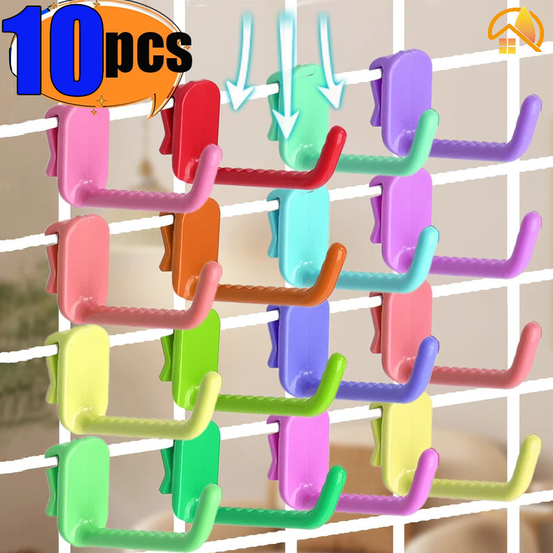 10Pcs Multi-purpose Supermarket Shelf Display Hooks - Metal Mesh Panel ...