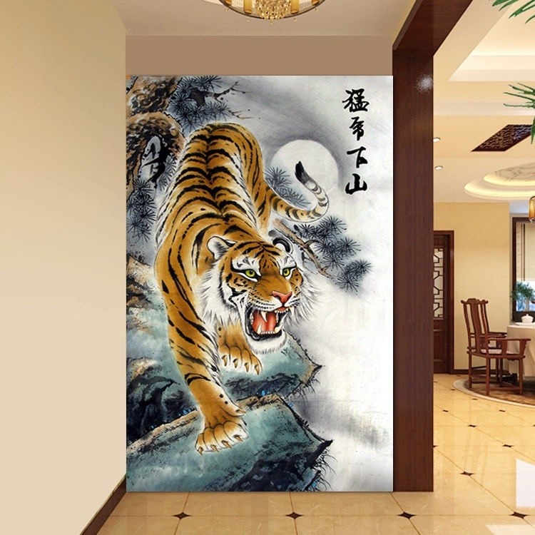 T Tiger Painting Poster Shimoyama Tiger Chinese Painting Town House ...