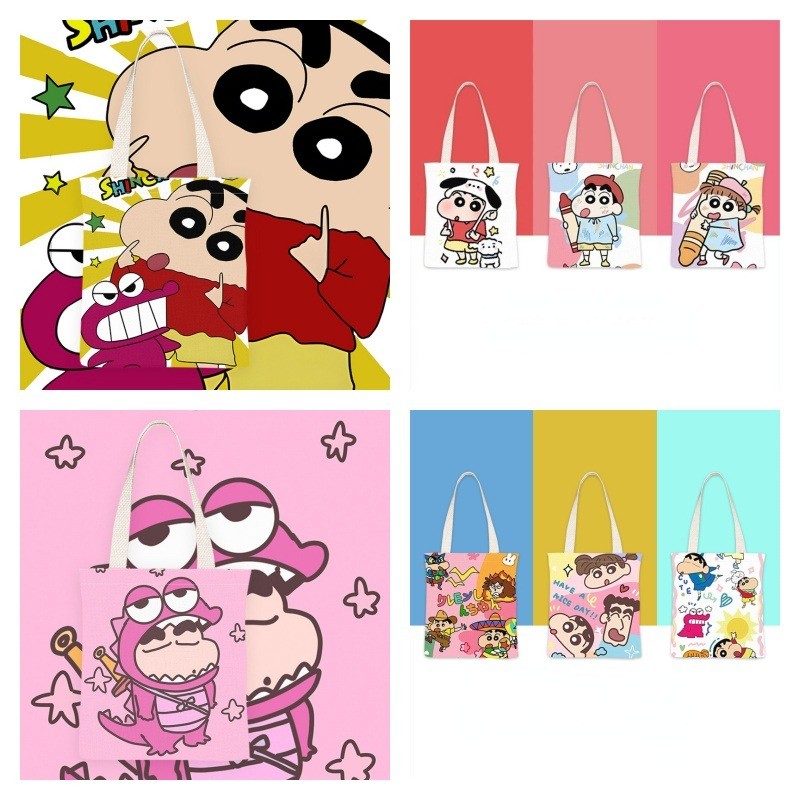 Kawaii Crayon Shin-Chan Cartoon Canvas Bag Shoulder Bag Anime Handbag ...