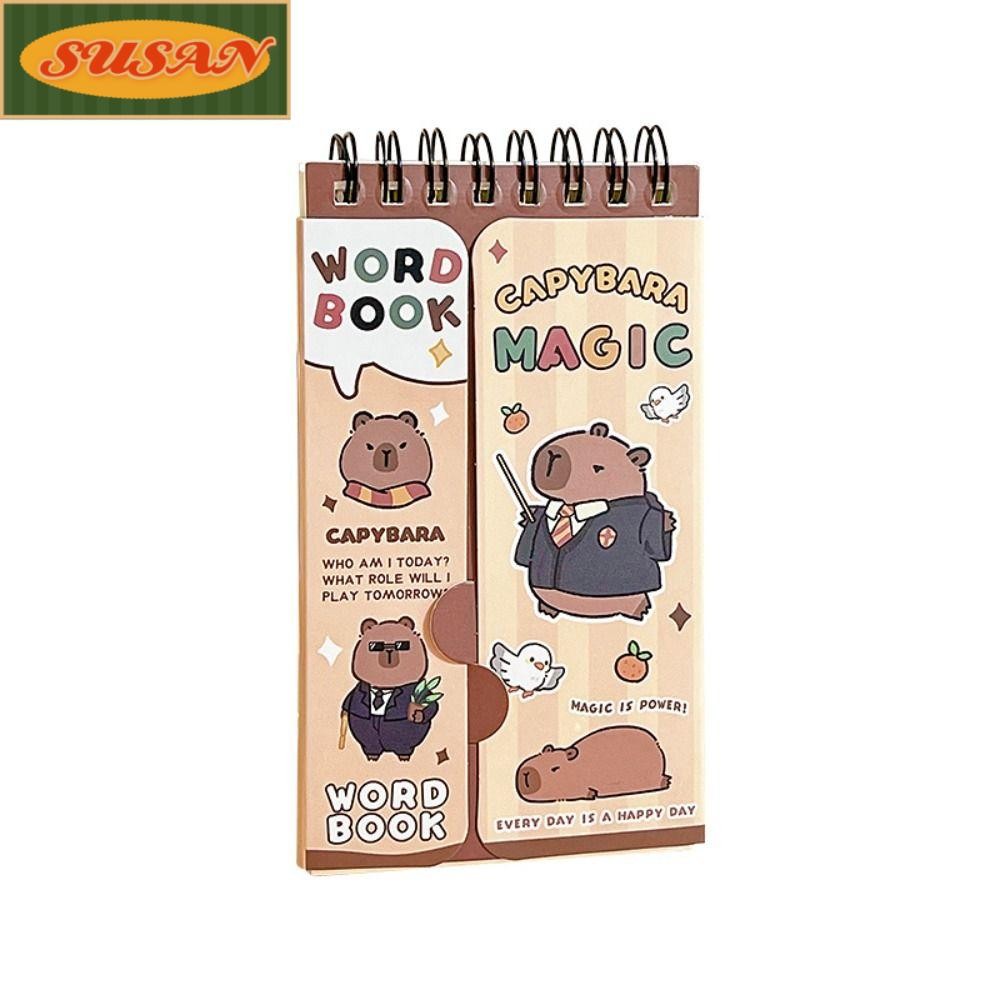 SUSANS Diary Notepad, Kawaii Spiral Planner Notebook, Cute Capybara ...
