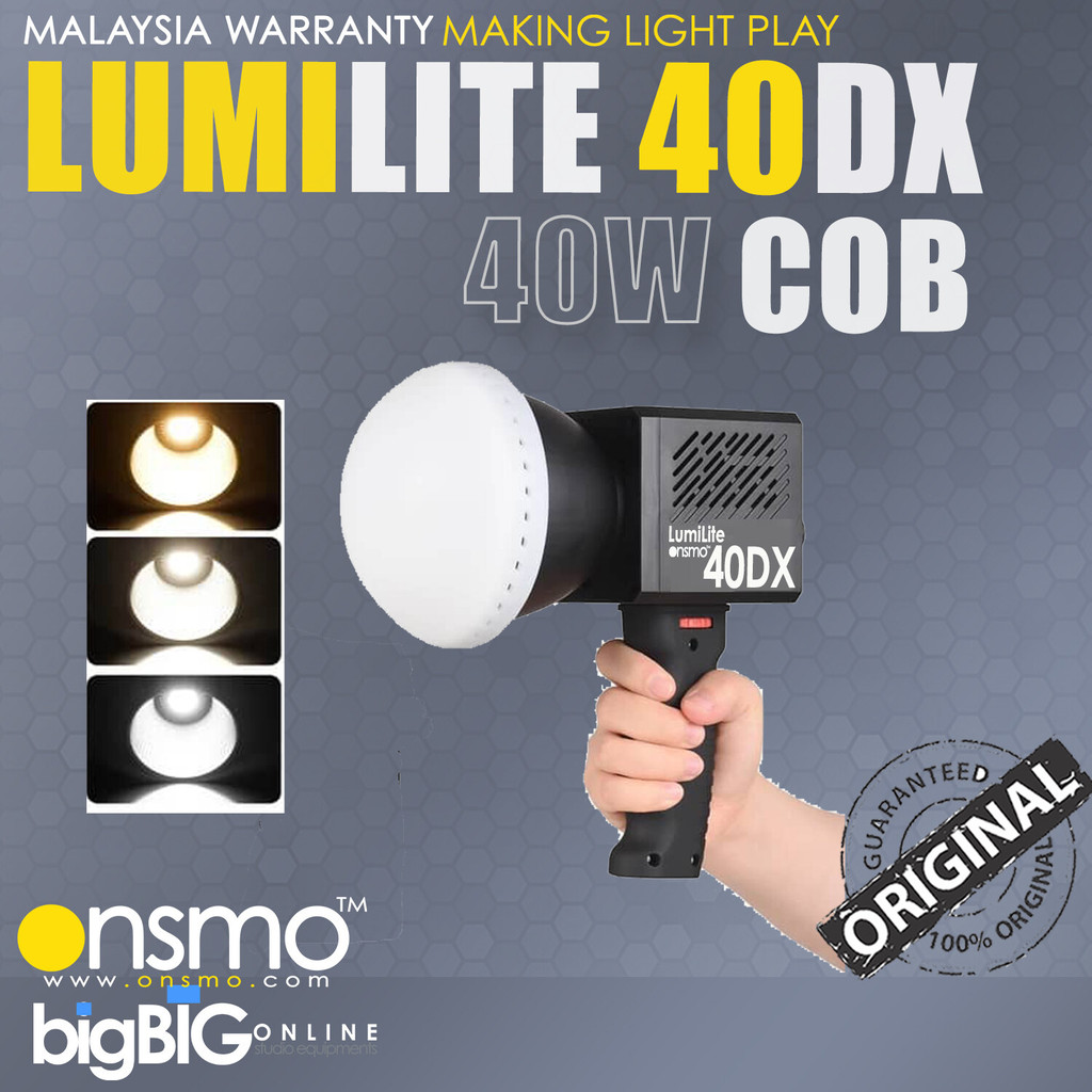 Onsmo Lumilite 40DX Mobile Studio LED 40W for videography, vlog shooting and live streaming and ...