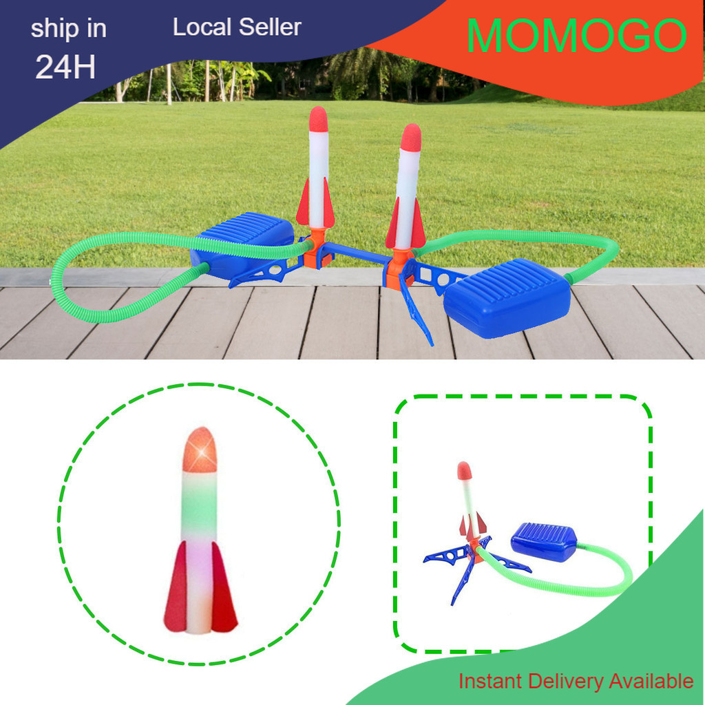 Rocket Launcher Flashing Flying Double Launcher Flying Toys For Kid Air ...