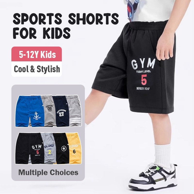 Ready Stocks Kids Casual Sport Shorts Knee Length Comfortable Cotton ...