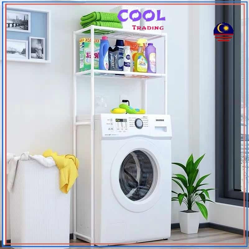 Bathroom Storage Rack 3 / 2 Layer Toilet / Washing Machine Shelf ...