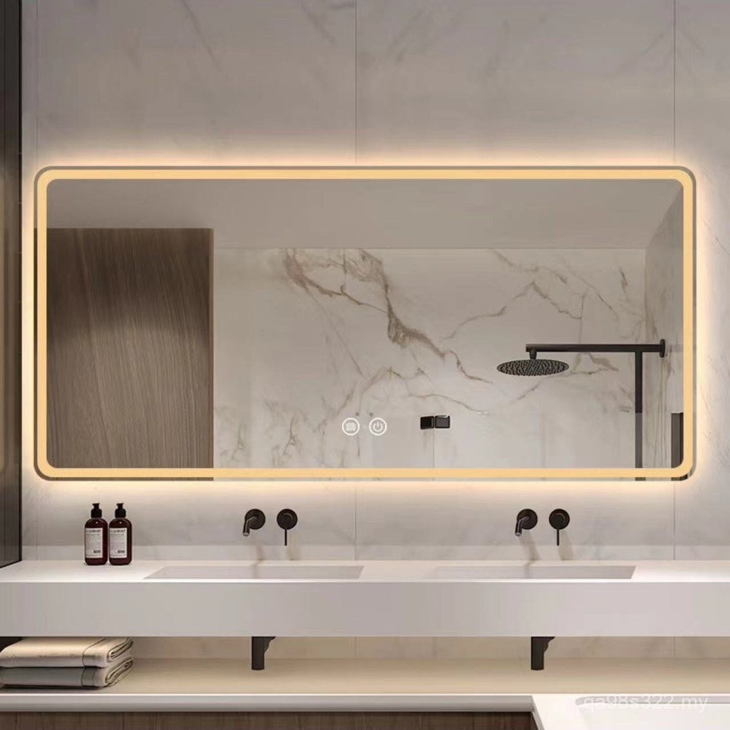 Rectangular Bathroom Wash Basin Bathroom Mirror Smart Makeup Mirror ...